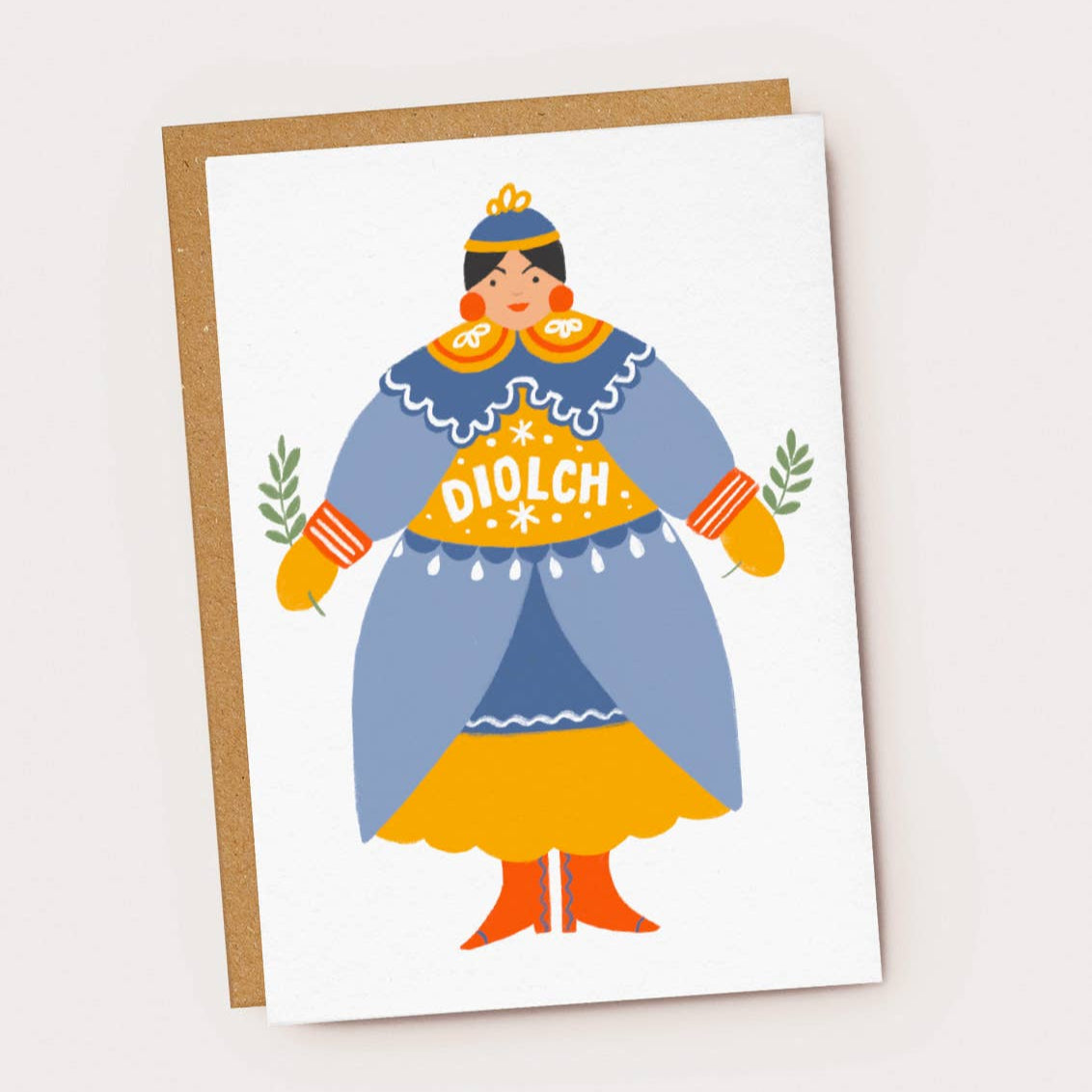 Diolch Welsh Language Card – Three Little Pigs