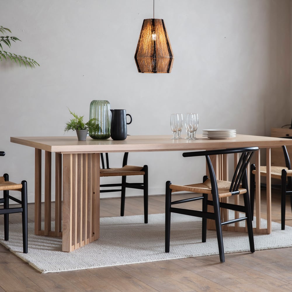 Japandi Oak Large Dining Table – Three Little Pigs